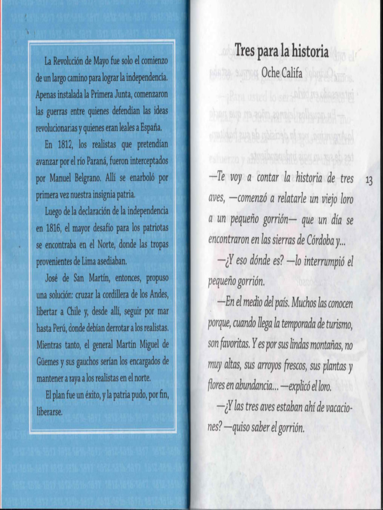 Tres para La Historia - Oche Califa | PDF