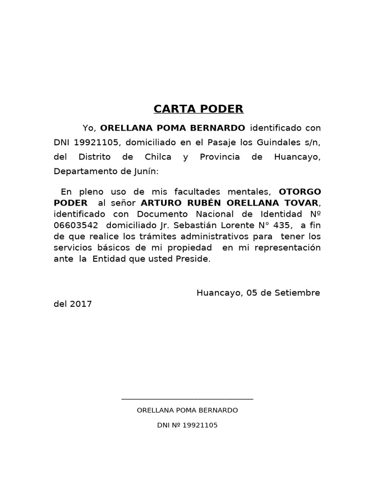 Carta Poder | PDF