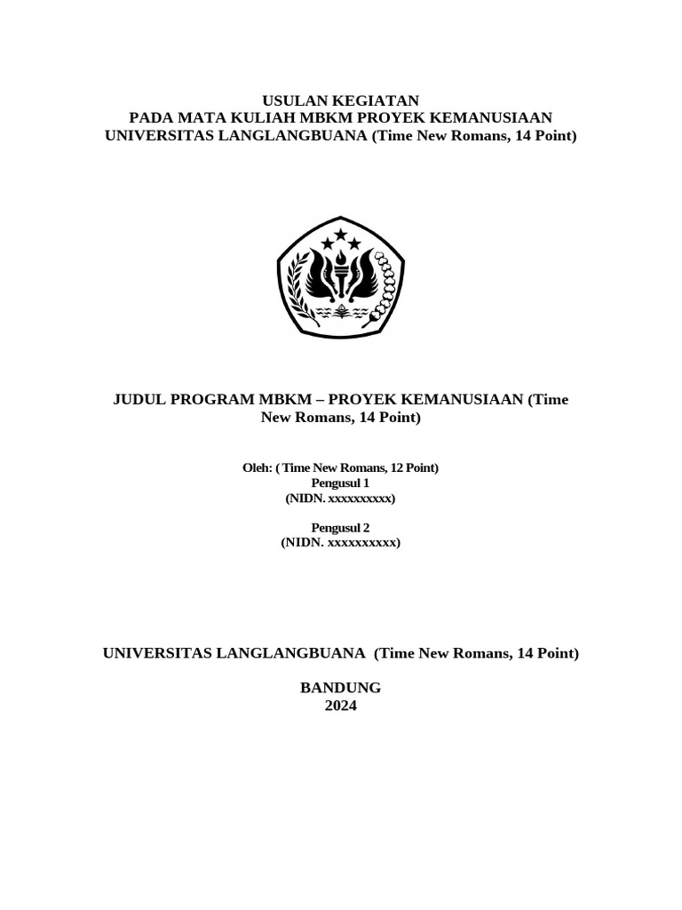 Template Proposal PKM 2024 | PDF