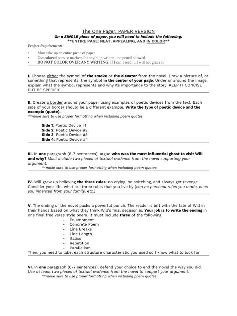 One Pager_Long Way Down | PDF