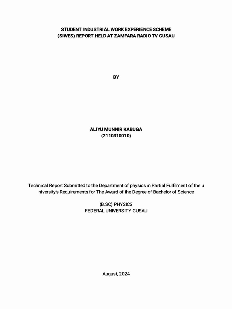 Student Industrial Work Experience Scheme - Phoenix | PDF