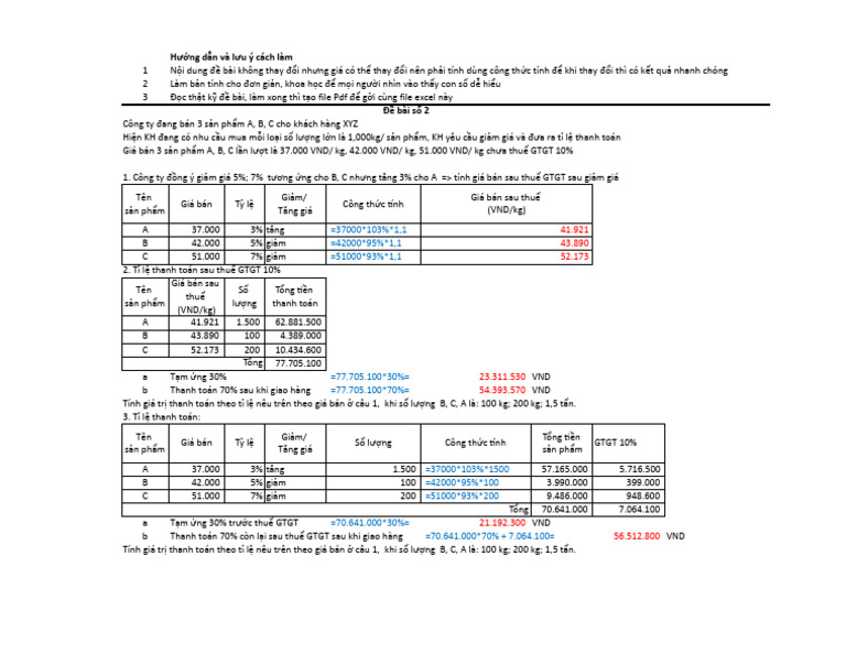 Làm File Tính Toán | PDF