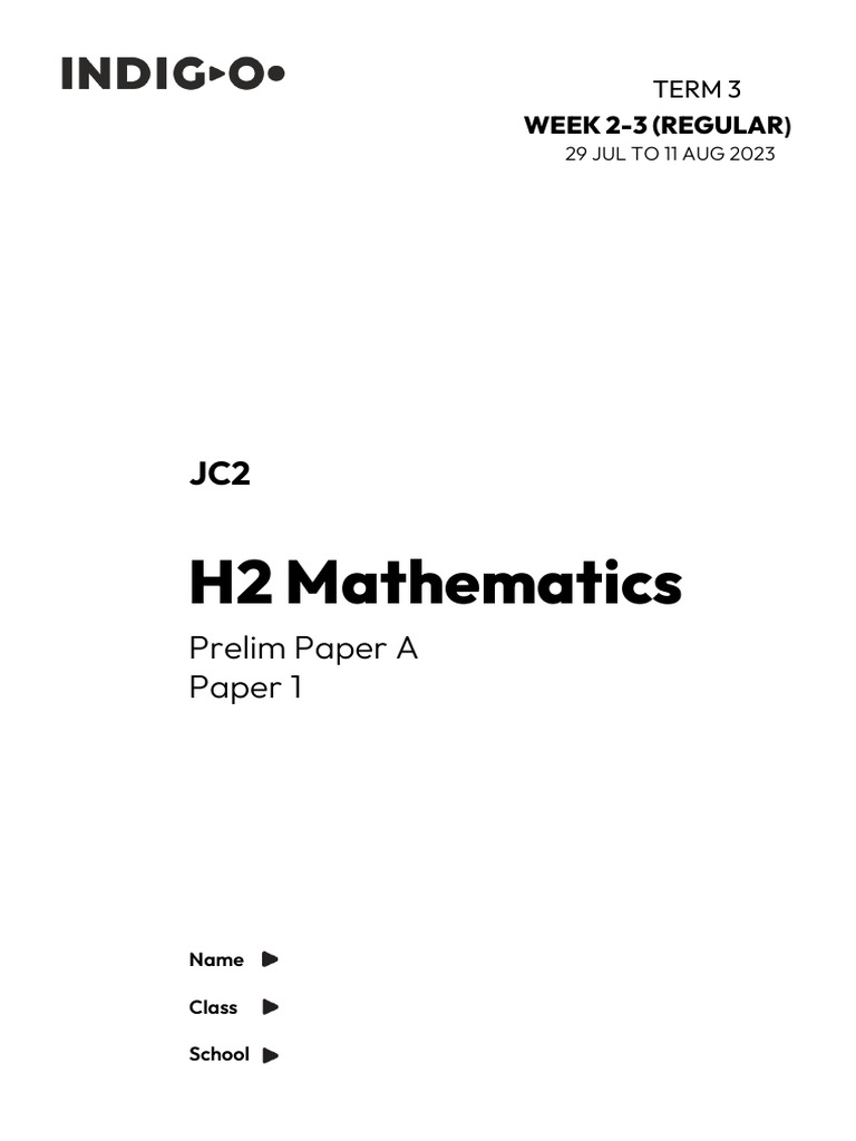 (SC) T3W2-3 Prelim Paper A Paper 1 | PDF | Circle | Angle