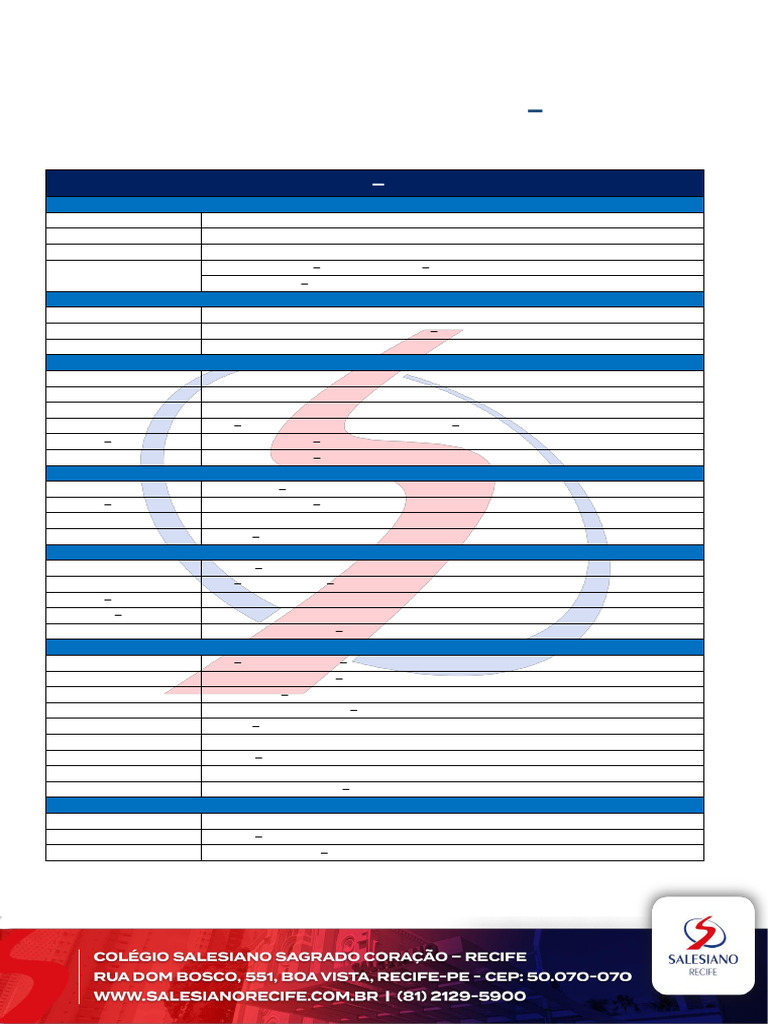 CALEND-RIO DE ATIVIDADES 1- E 2- S-RIES 2025 | PDF