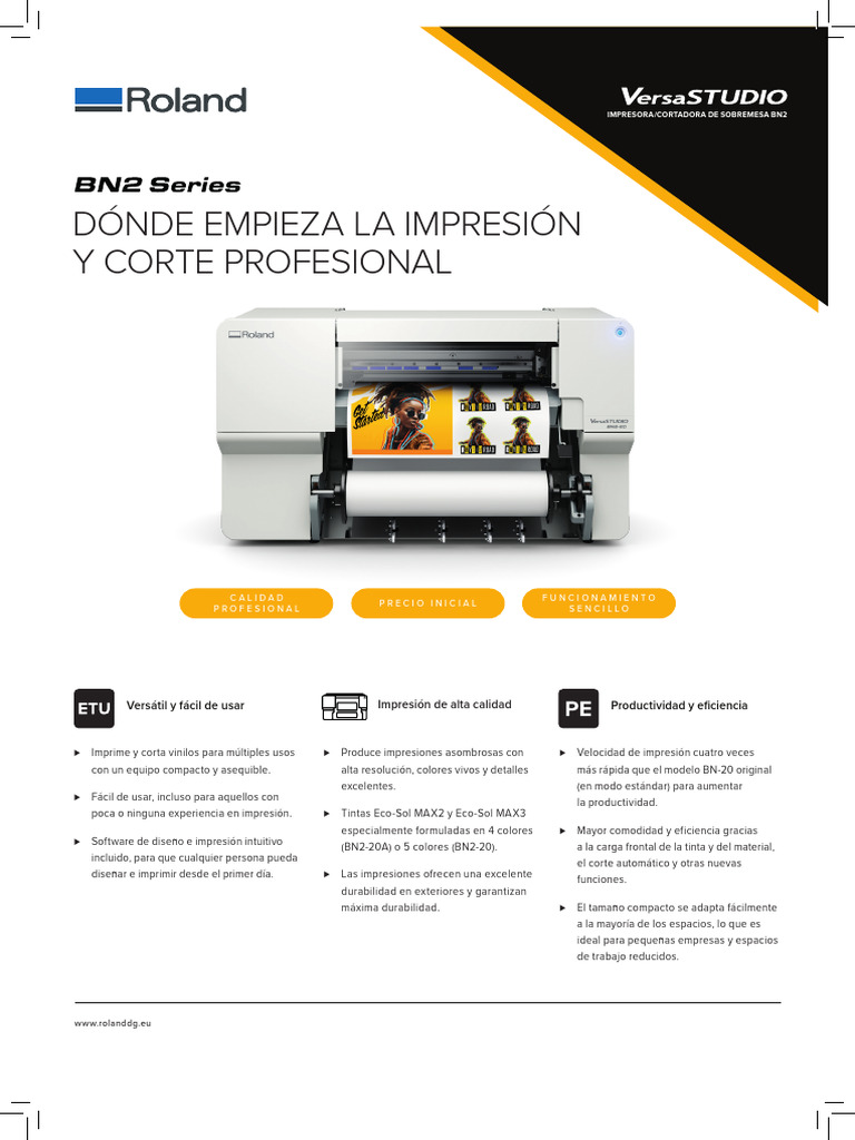 Datasheet BN2 2023-08-04 A4 EMEA ES PRINT | PDF | Impresora (Computación)