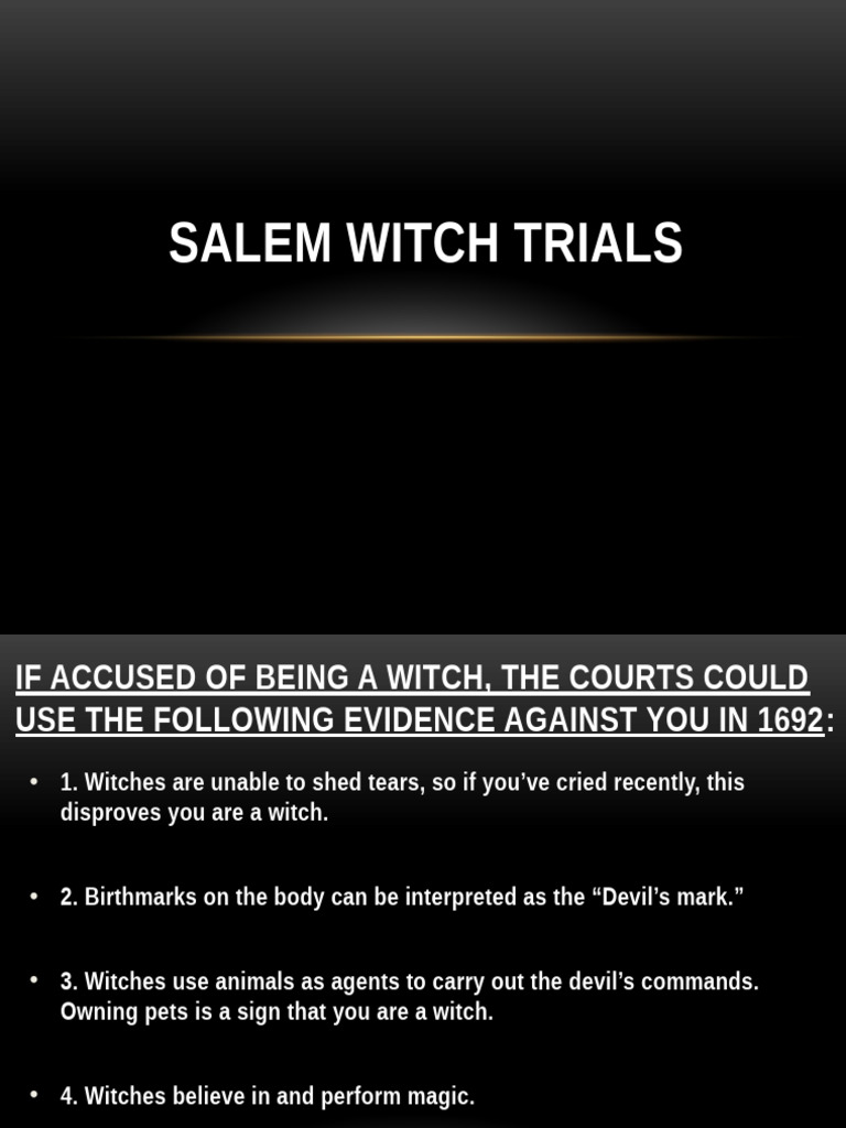 Salem Witch Trials PowerPoint | PDF