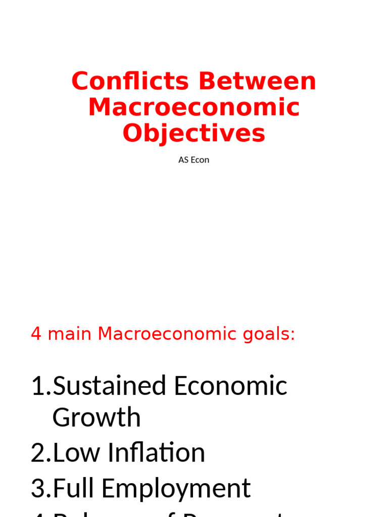 Conflicts Between Macroeconomic Objectives | PDF | Inflation | Unemployment