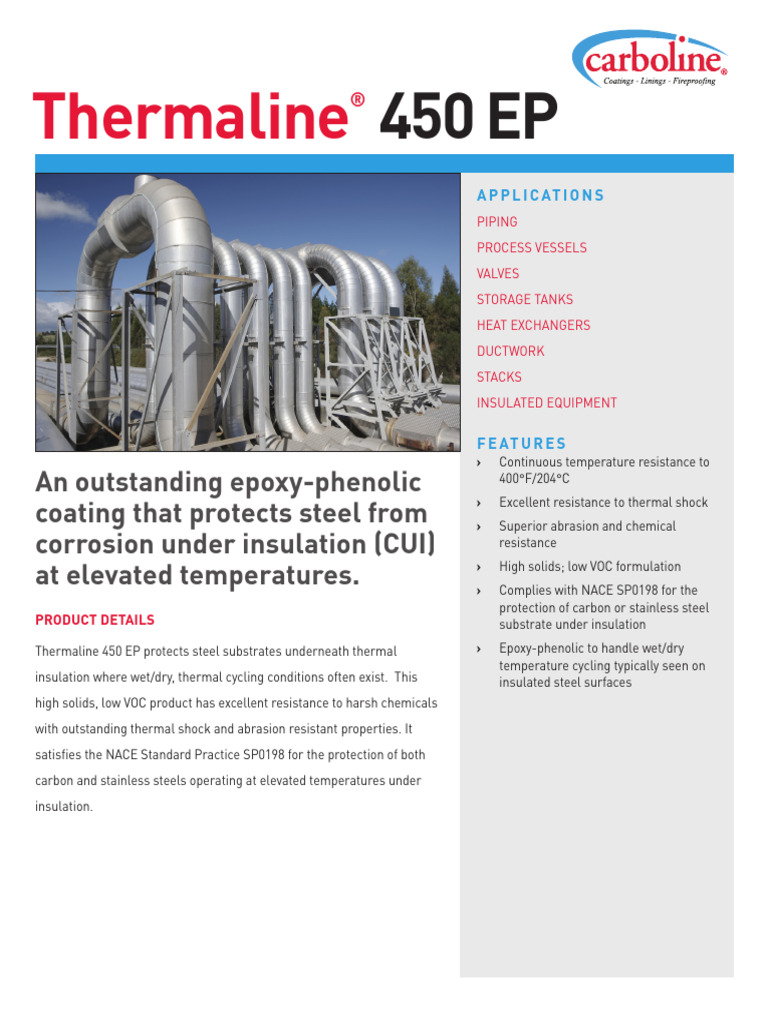 Thermaline 450 EP-ProductFlyer-0814 | PDF | Thermal Insulation | Corrosion