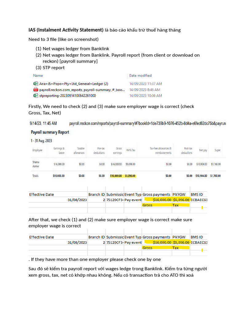IAS (Instalment Activity Statement) | PDF