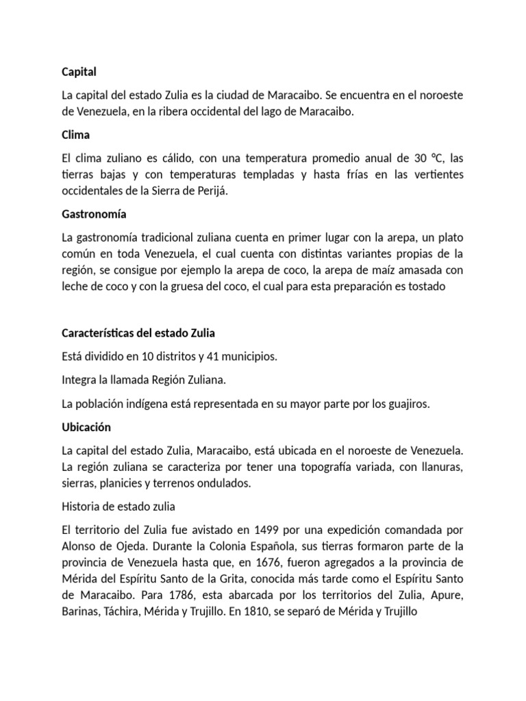 Estado Zulia | PDF | Ciencias de la Tierra