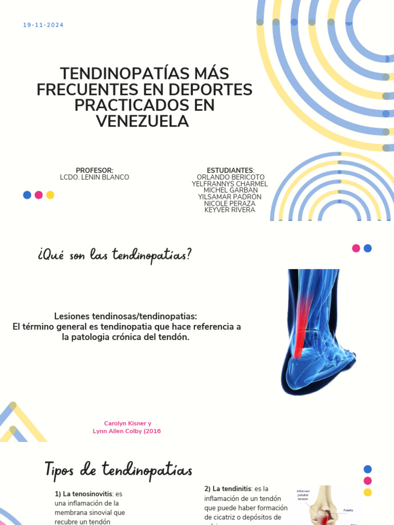 Tendinopatías - 20241119 - 133001 - 0000 | PDF | Tejido suave | Sistema musculoesquelético