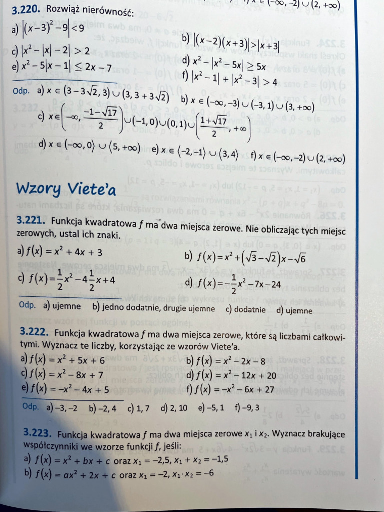 Wzory Vieta I Parametry | PDF