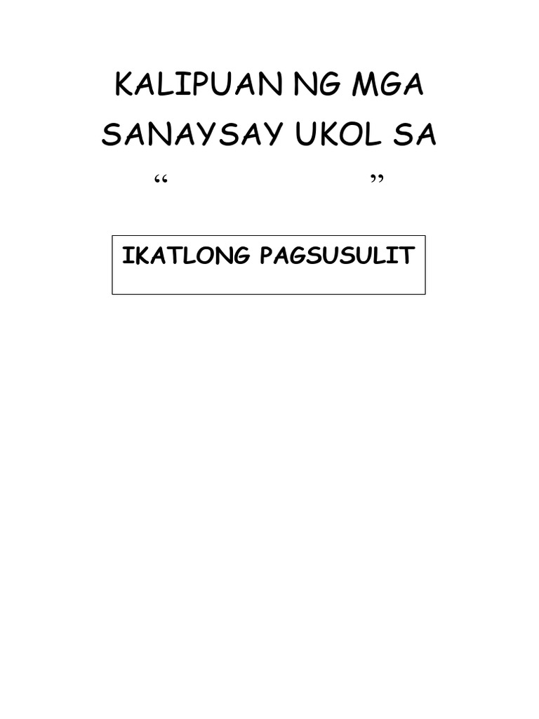 FIL 311 - 3rd Exam Sanaysay (1) | PDF
