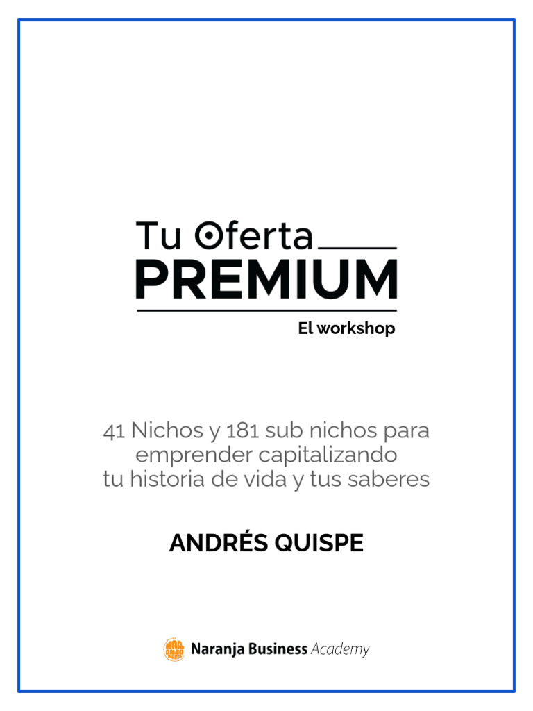 Ebook Workshop TOP - Nichos y Sub Nichos | PDF | Meditación | Marketing