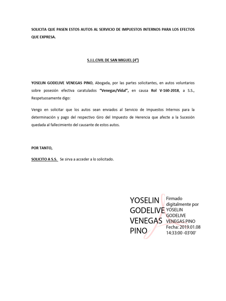 Solicita Oficio Sii | PDF