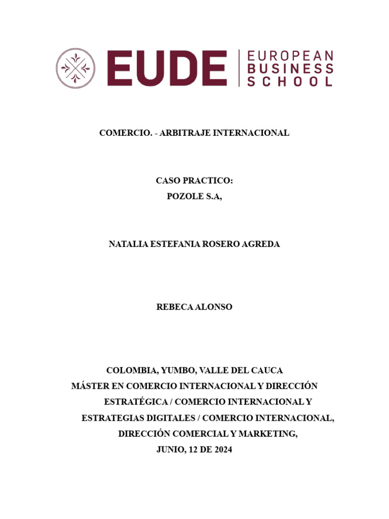 Arbitraje Caso Practico | PDF | Arbitraje | Justicia
