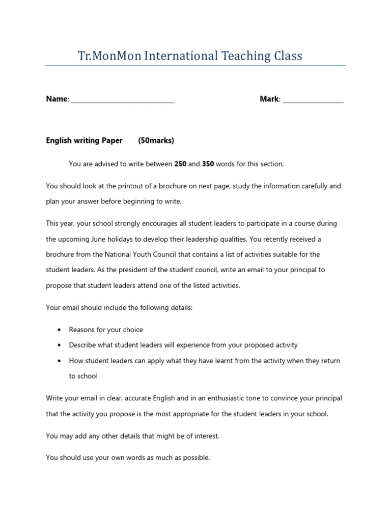 Writing Paper (1) | PDF