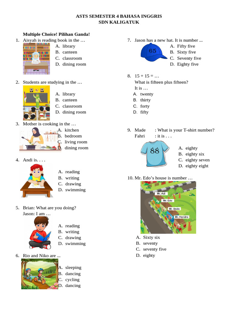 Asts Kls 4 Sem I 2024-2025 | PDF | Restaurants