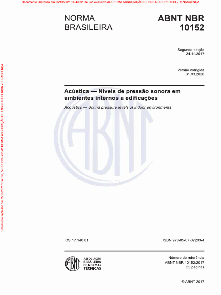 NBR Ruido Interno | PDF