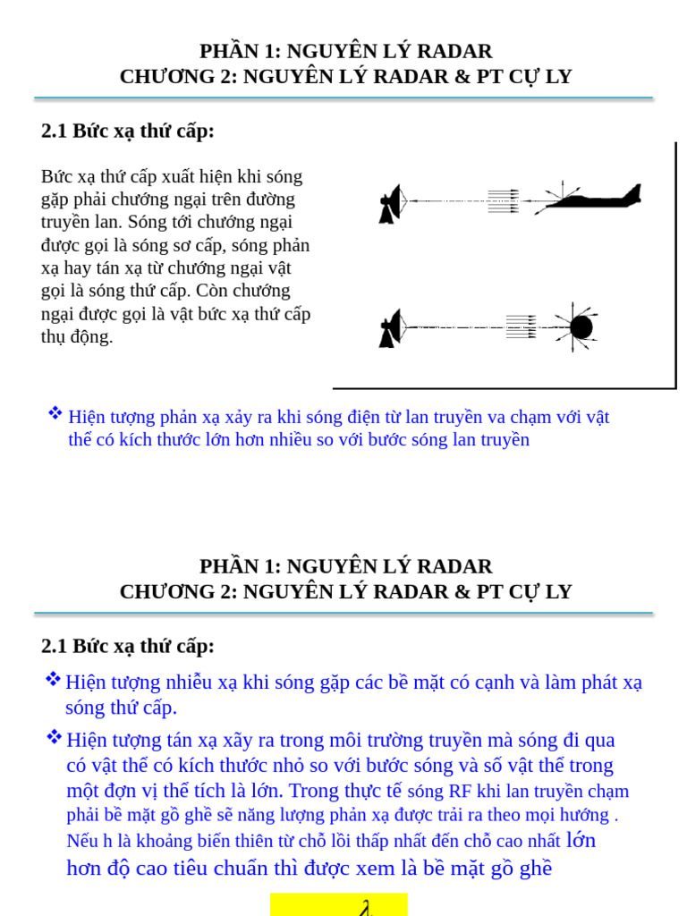 Chuong 2- Nguyen Ly Radar Va Cac Dang Phuong Trinh Do Cu Ly | PDF