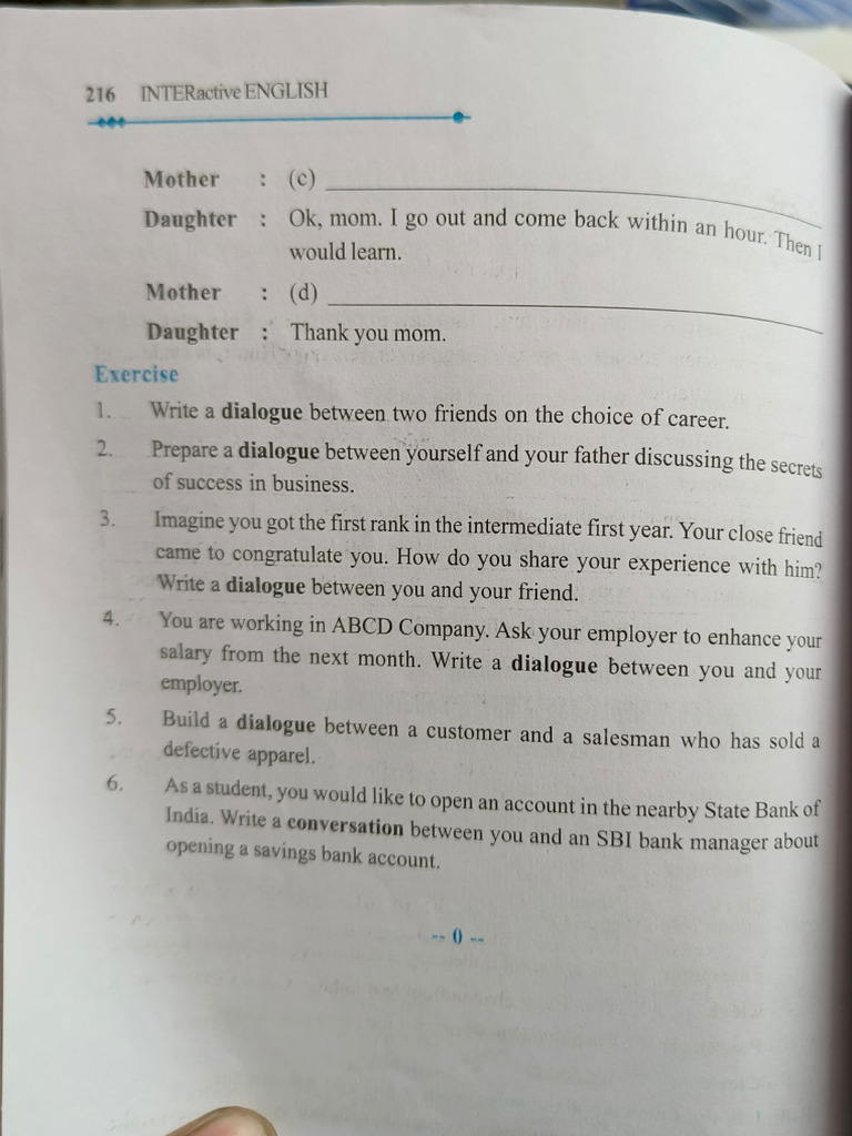 Dialogue Writing Exercises for Students | PDF