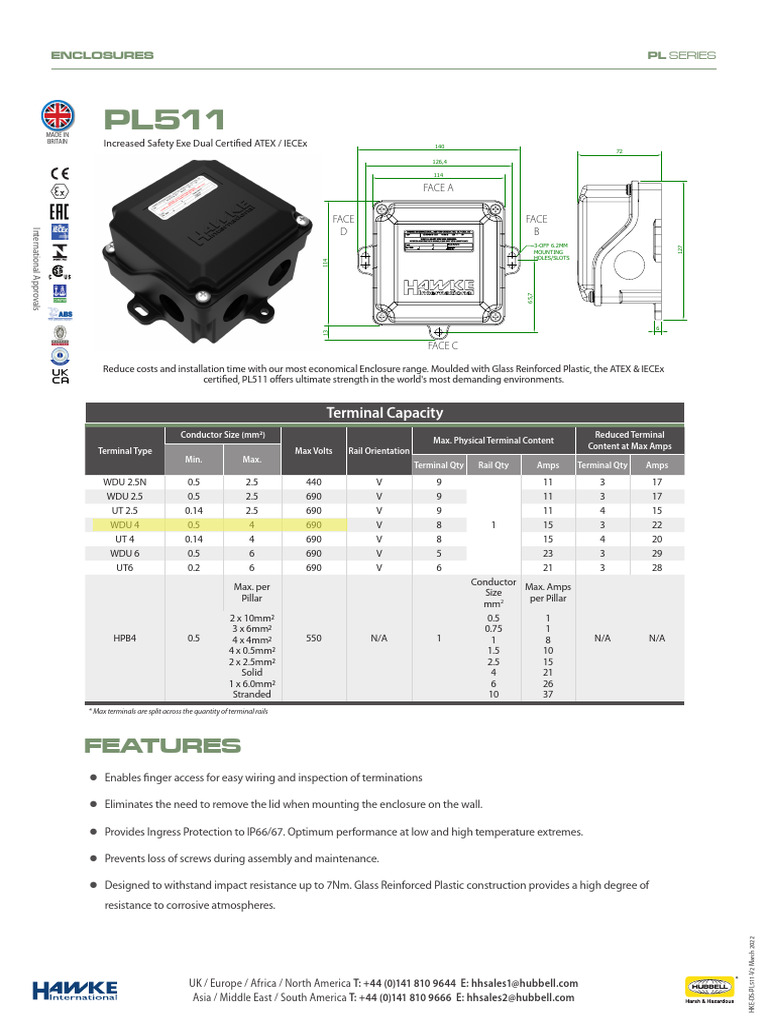 HKE PL511 Enclosure Datasheet | PDF | Electrical Engineering | Building ...