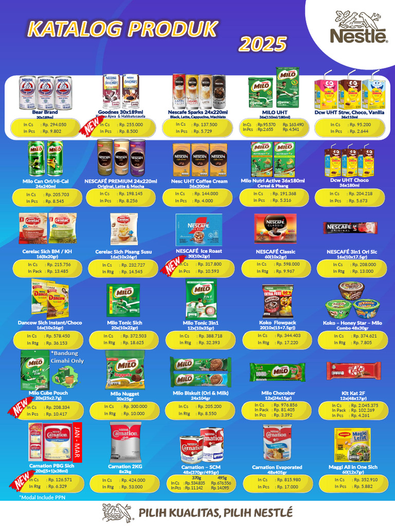 Katalog Produk Nestlé 2025 | PDF | Non Alcoholic Drinks | Caffeinated ...