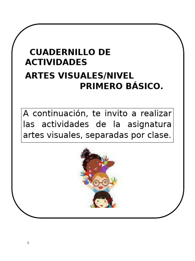 Actividades de Artes Visuales 1° Básico | PDF