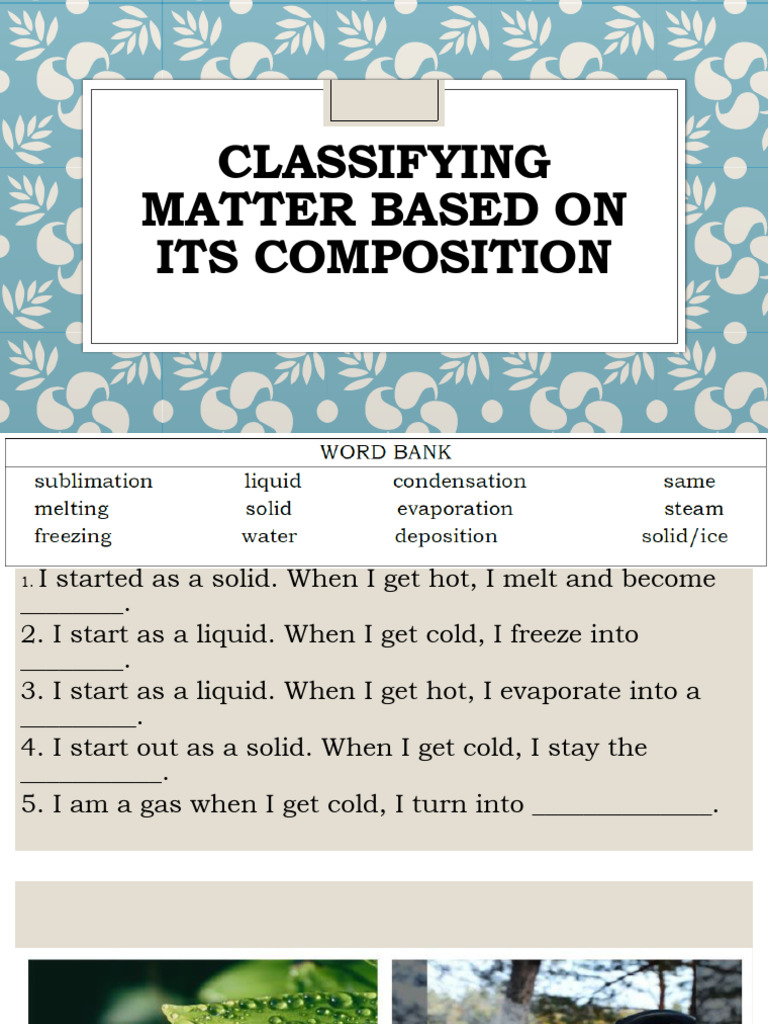 Classifying Matter Based On Its Composition | PDF | Atoms | Proton