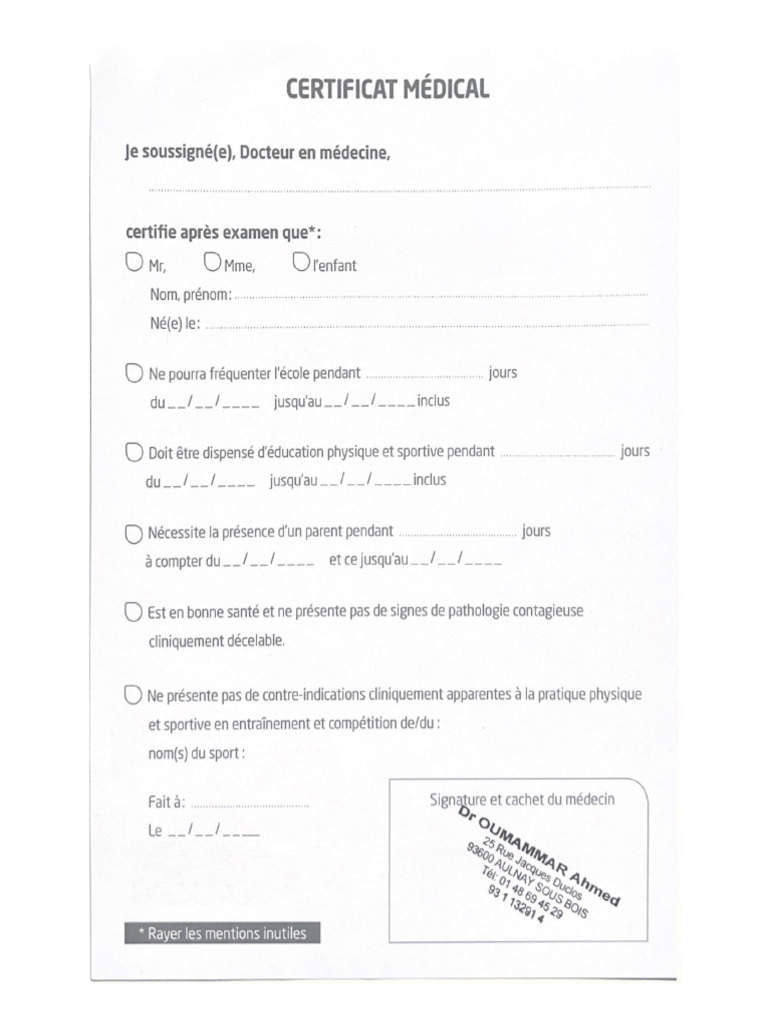 Certificat a Imprimer | PDF