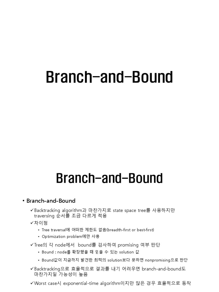 ch06_BranchAndBound | PDF