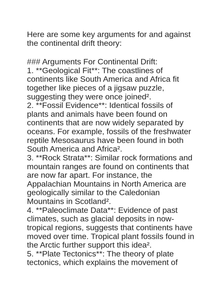 Activity Continental Drift To Print | PDF | Plate Tectonics | Geophysics
