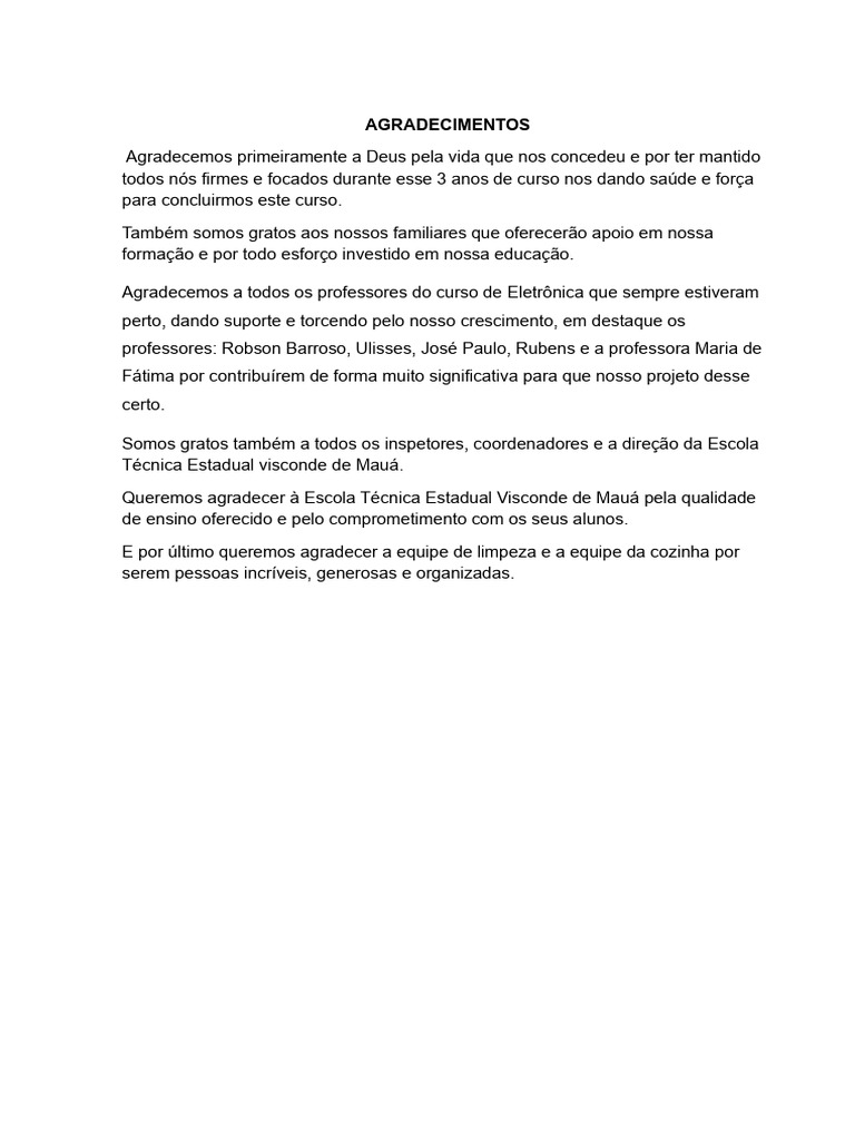 AGRADECIMENTOS | PDF