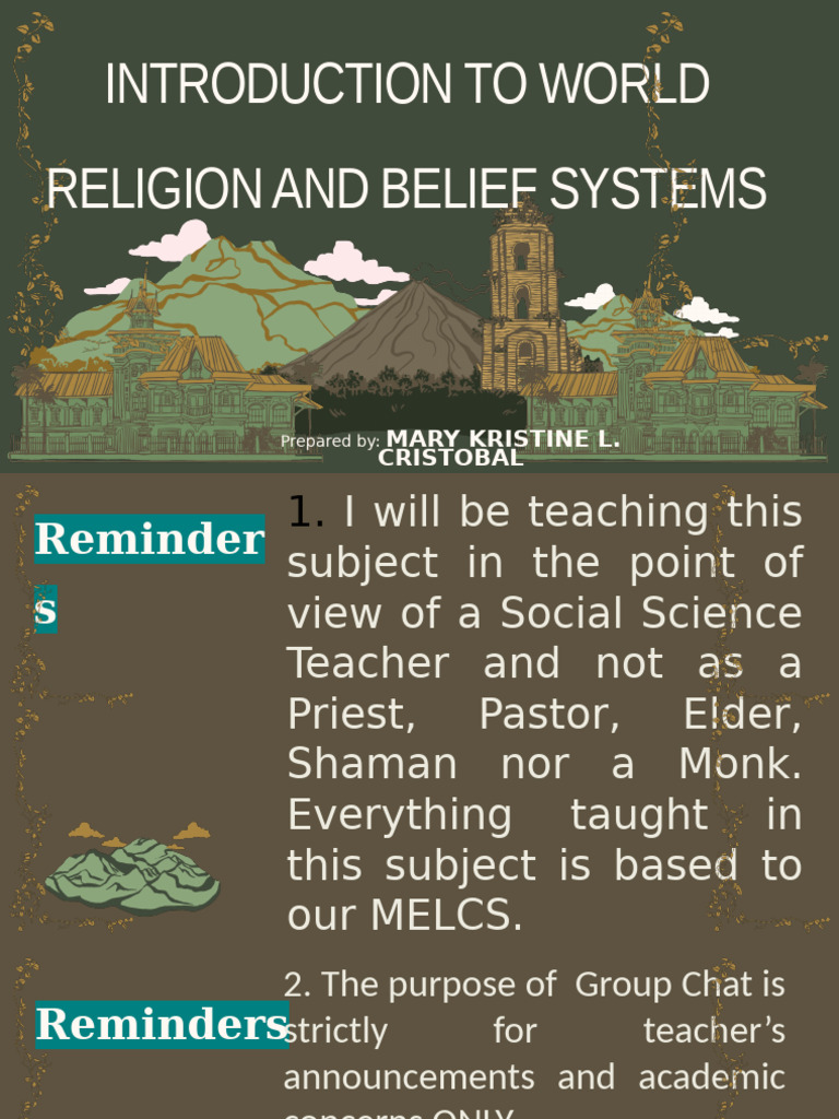 Lesson 1 Intro To World Religion | PDF | Spirituality | God