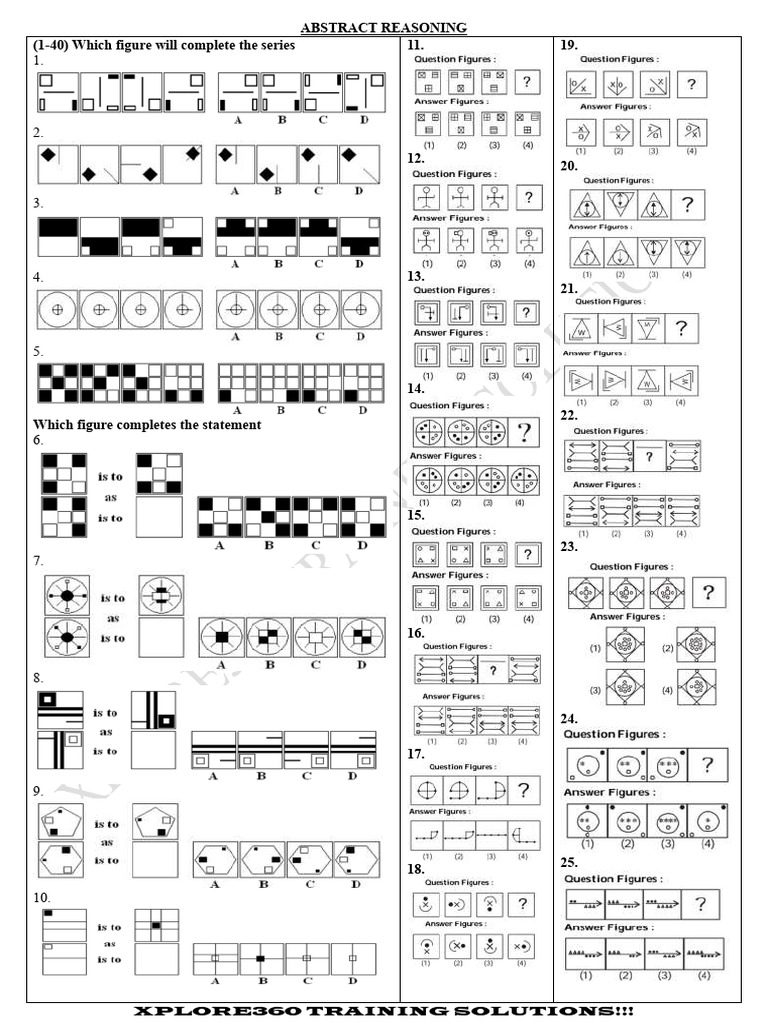 Abstract Reasoning Test Practice | PDF