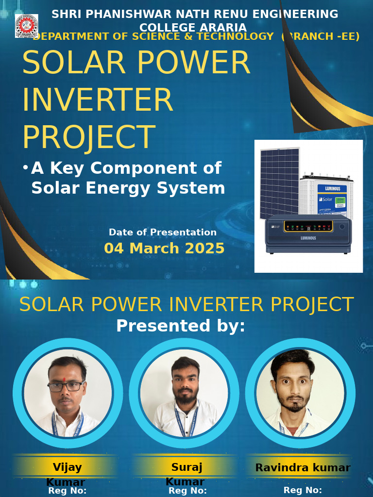 Solar Power Inverter Project Overview | PDF | Power Inverter | Direct ...