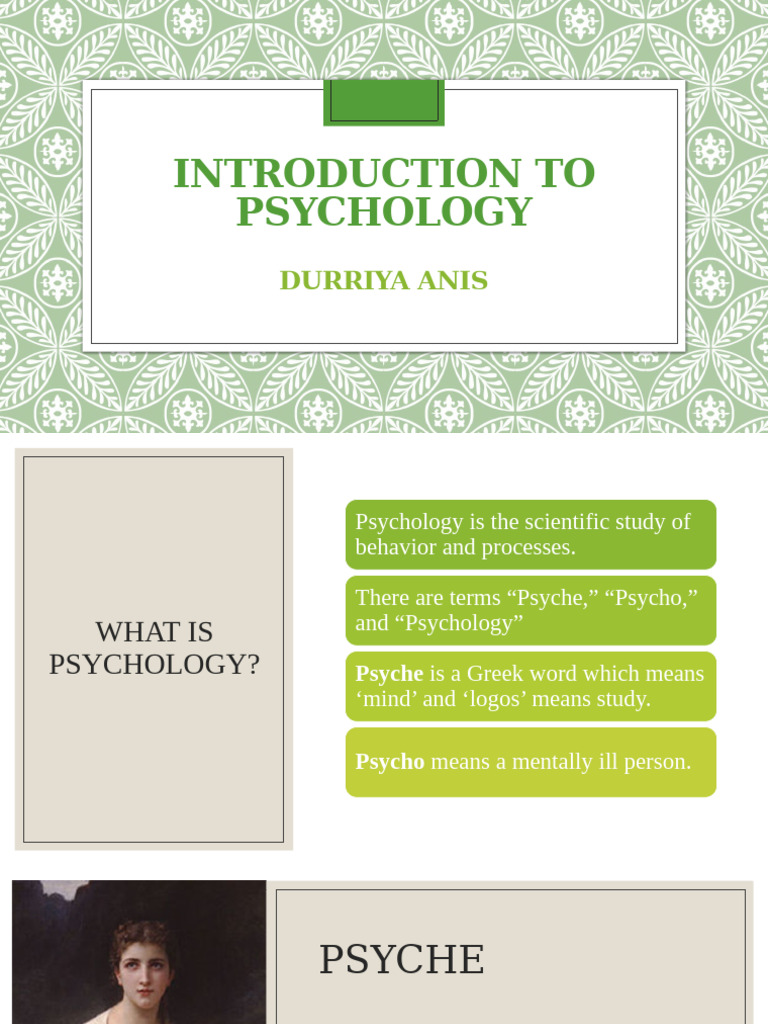 Introduction to Psychology Basics | PDF | Cognitive Psychology | Cognition