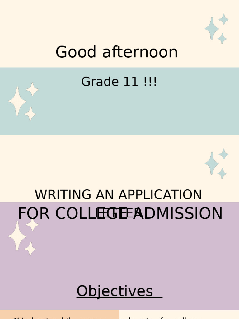 Writing a College Admission Letter Guide | PDF | University And College ...
