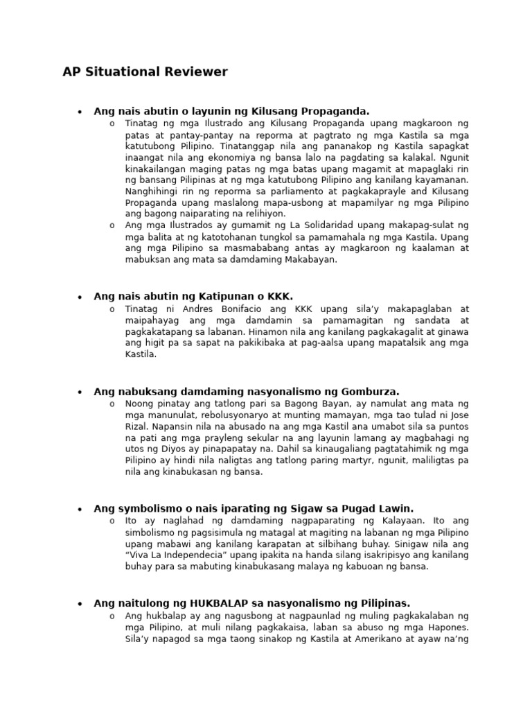 Ap q3 Situational Reviewer | PDF