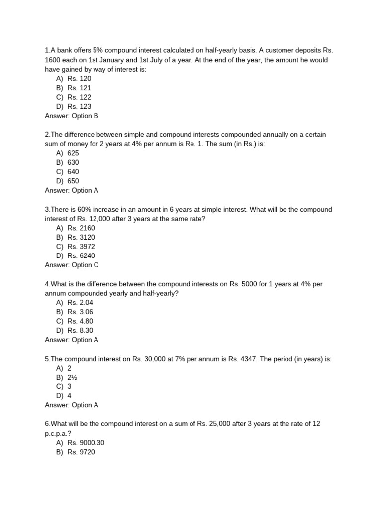 Compound vs Simple Interest Analysis | PDF | Interest | Compound Interest