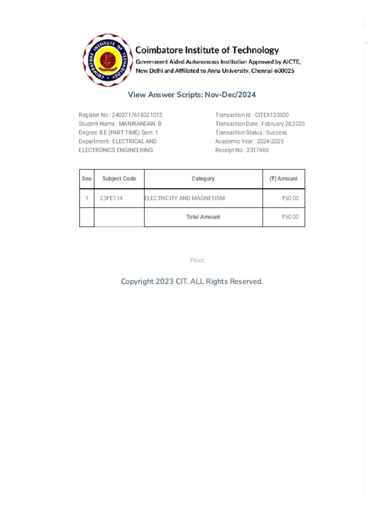 CIT - Coimbatore Institute of Technology in Coimbatore, Tamil Nadu ...