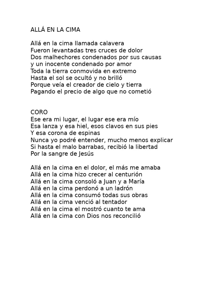 Allá en La Cima | PDF