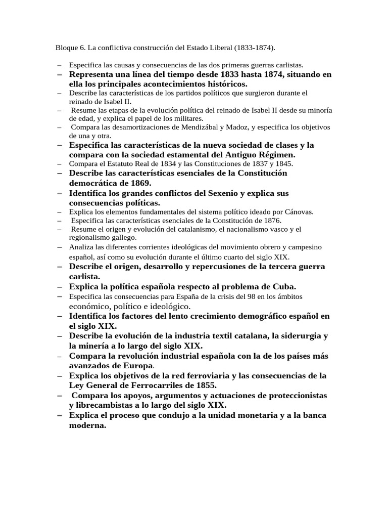 Bloque 6 Estándares Sexenio Democrático | PDF