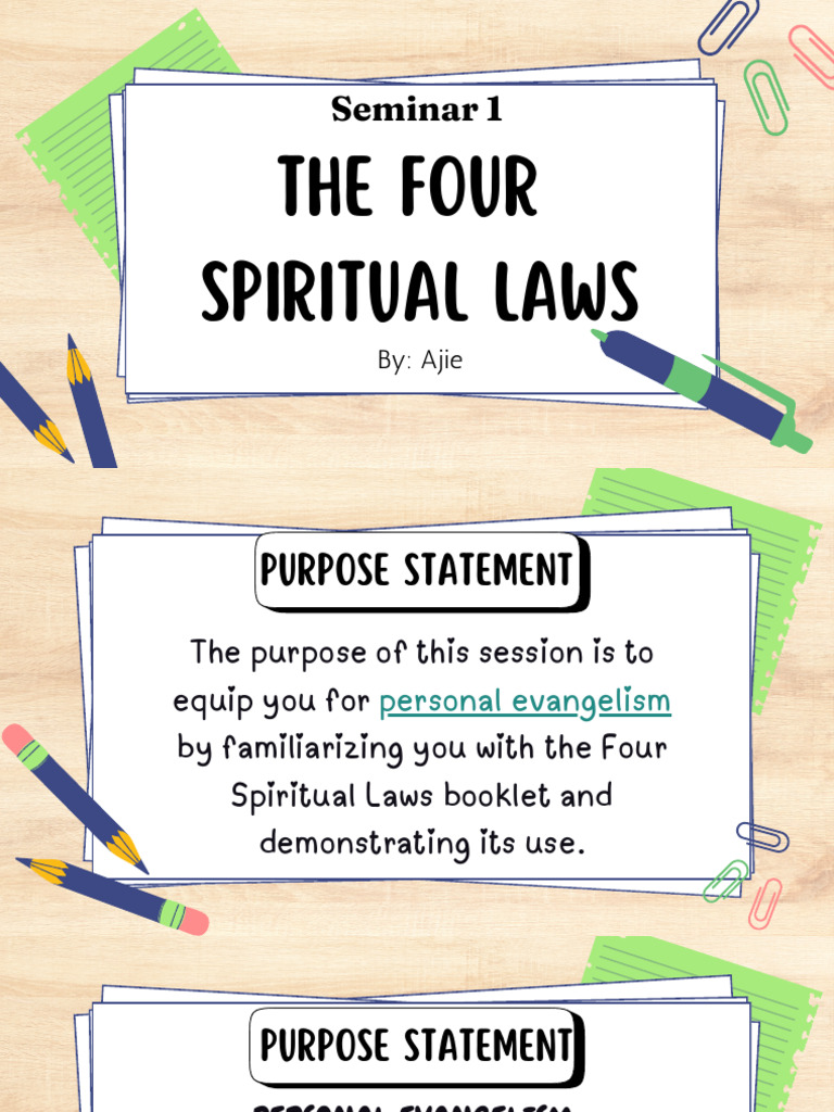 Four Spiritual Laws Evangelism Guide | PDF | Jesus | The Gospel