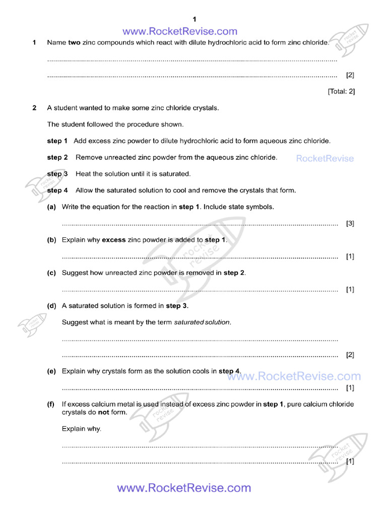 Extraction Of Metals Qp Pdf