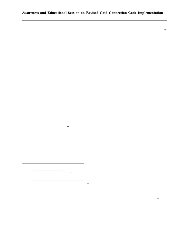 Revised Grid Connection Code Session | PDF | Electrical Grid ...