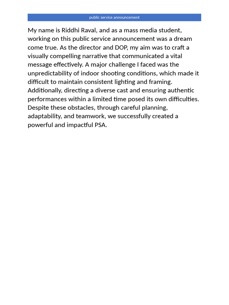 Riddhi Psa 100 Words | PDF