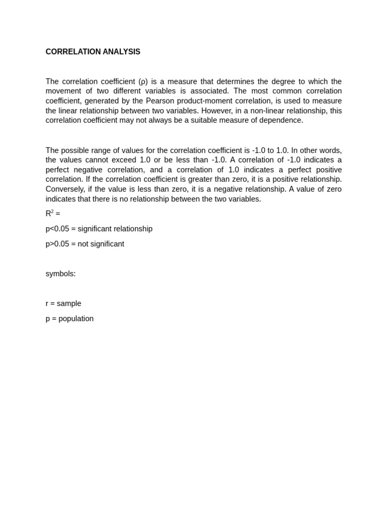 Correlation Analysis | PDF