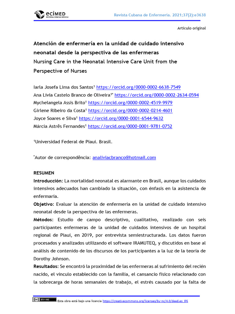 Atencion Del Neonato Critico | PDF | Enfermería | Unidad de Cuidados ...