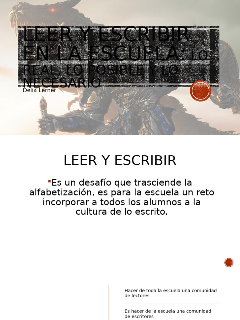 Leer y Escribir en La Escuela | PDF